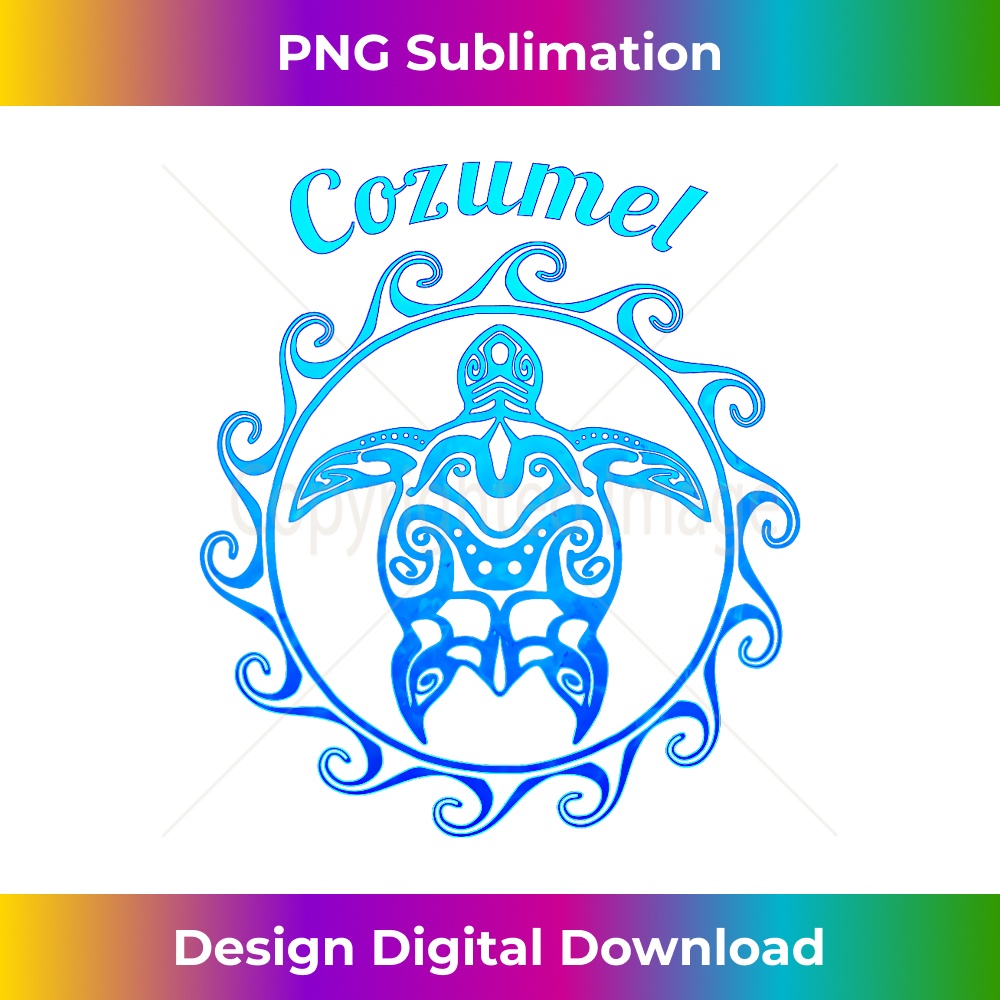 Cozumel Ocean Blue Tribal Turtle - Signature Sublimation PNG | Inspire ...