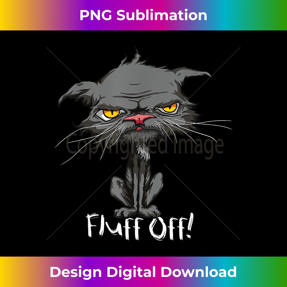 Fluff Off Funny Bored Cat Yellow Eyes Cat Lovers Kitten - Si | Inspire ...