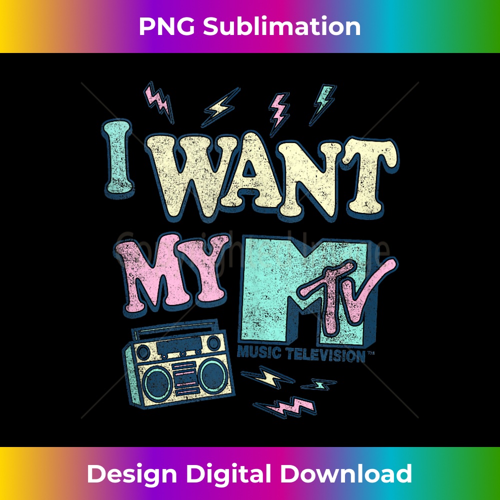 MTV Retro Neon Eighties Boom Box MTV Logo Tank Top 1 - Uniqu | Inspire ...