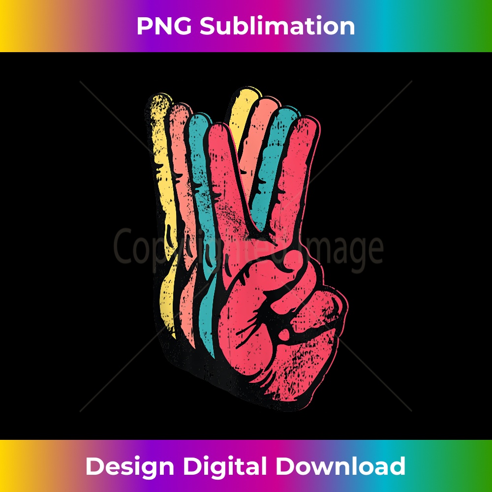 Peace Hand Sign Retro Vintage 70s 80s 90s Pop Culture Tank T | Inspire ...