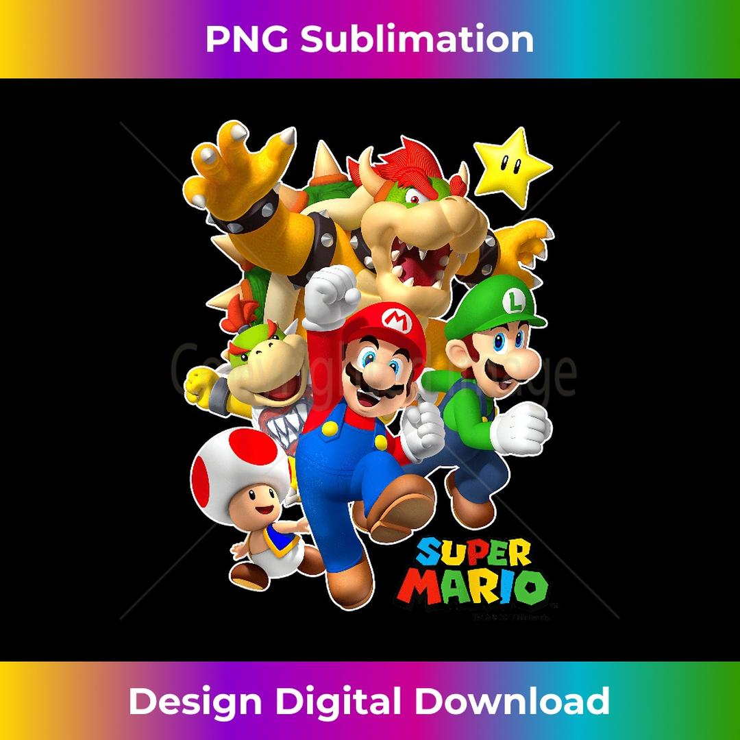 Super Mario Group Shot With Bowser 3D Poster - Modern Sublim | Inspire ...