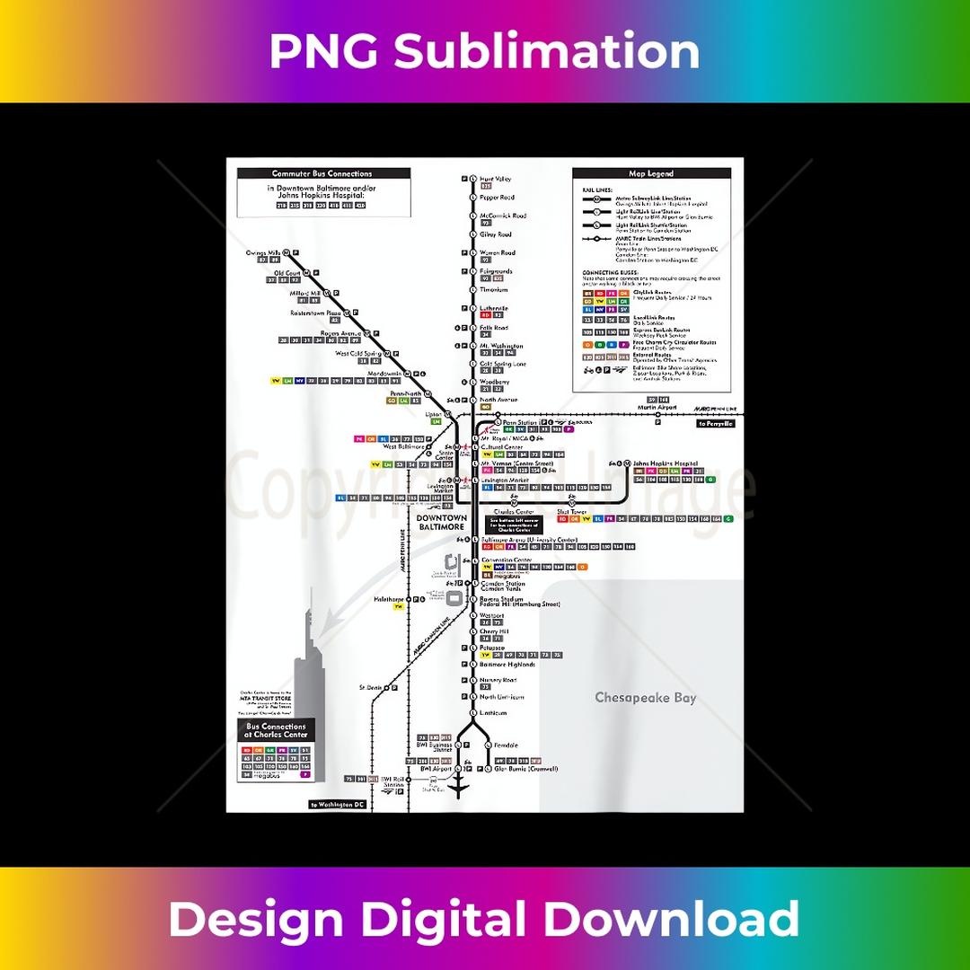 Baltimore System Transit Map - USA - Inspire Uplift