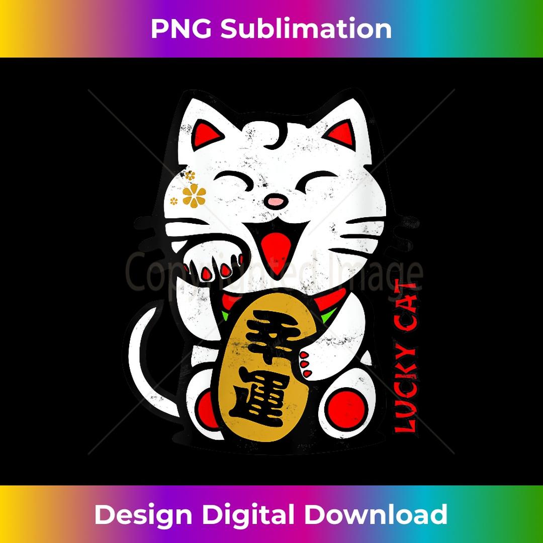 Womens Cute Lucky Cat Maneki-Neko Japanese Good Luck Feng Sh | Inspire ...