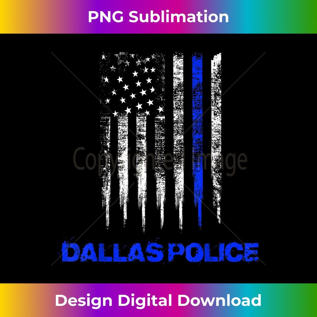 Dallas Police thin blue line - Retro PNG Sublimation Digital | Inspire ...