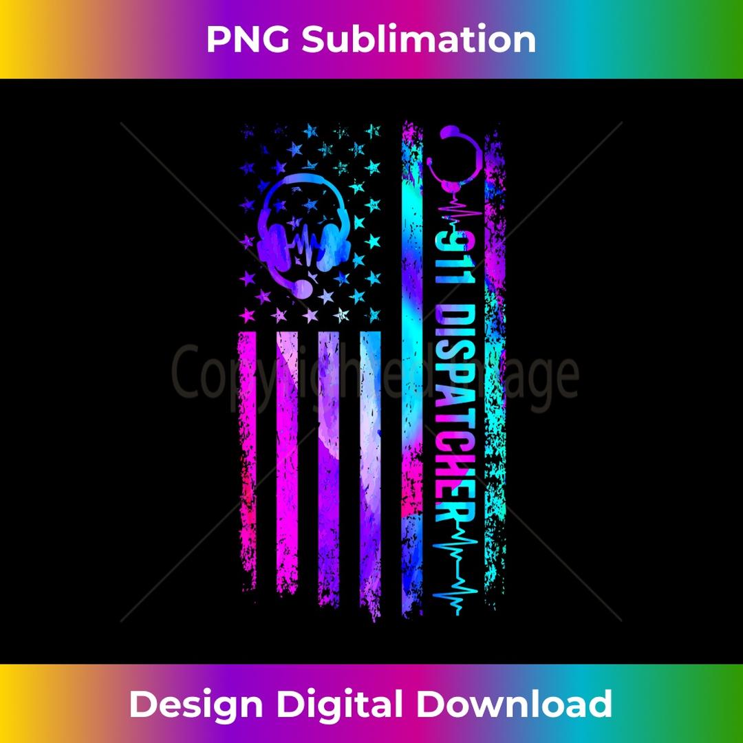 911 Dispatcher Thin Gold Yellow Line American Flag 911 Long | Inspire ...