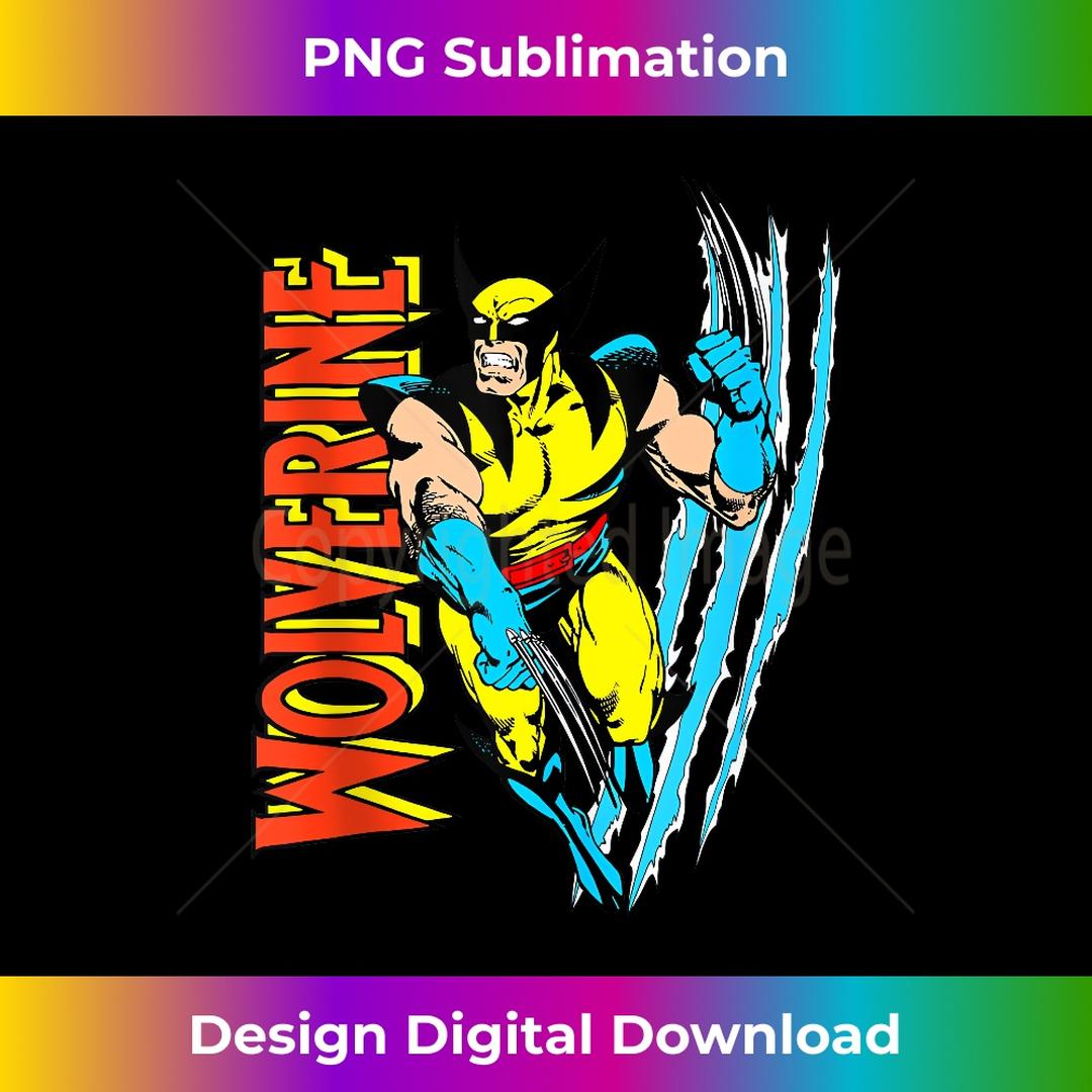 Marvel Wolverine Retro Claw Slash Vertical Logo Portrait 1 - | Inspire ...