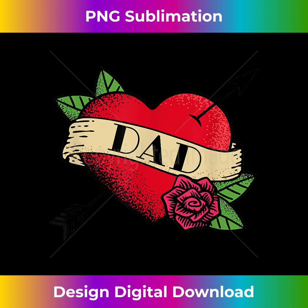 Heart Dad Tattoo - PNG Transparent Digital Download File for | Inspire ...