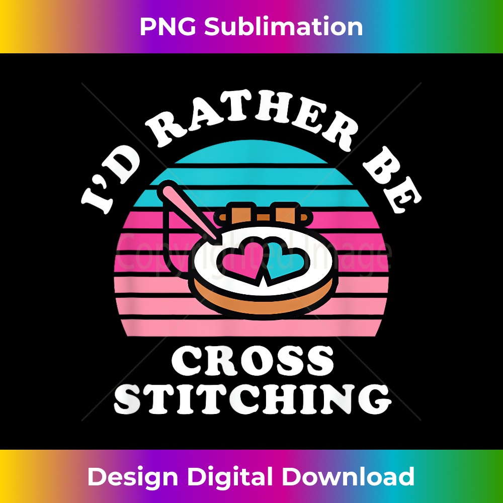 I'd Rather Be Cross-Stitching Cross Stitch - Aesthetic Subli | Inspire ...