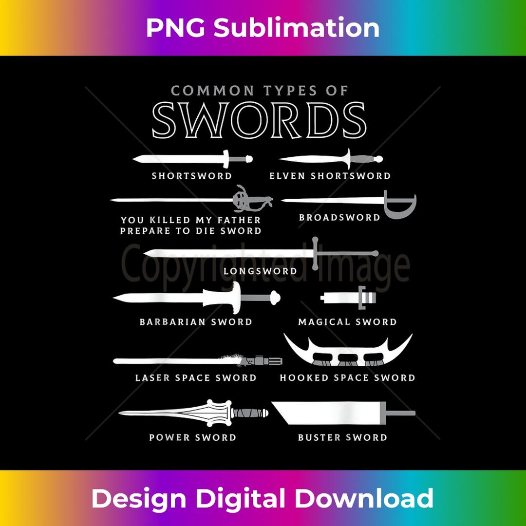 Types Of Swords 1 - Instant PNG Sublimation Download | Inspire Uplift