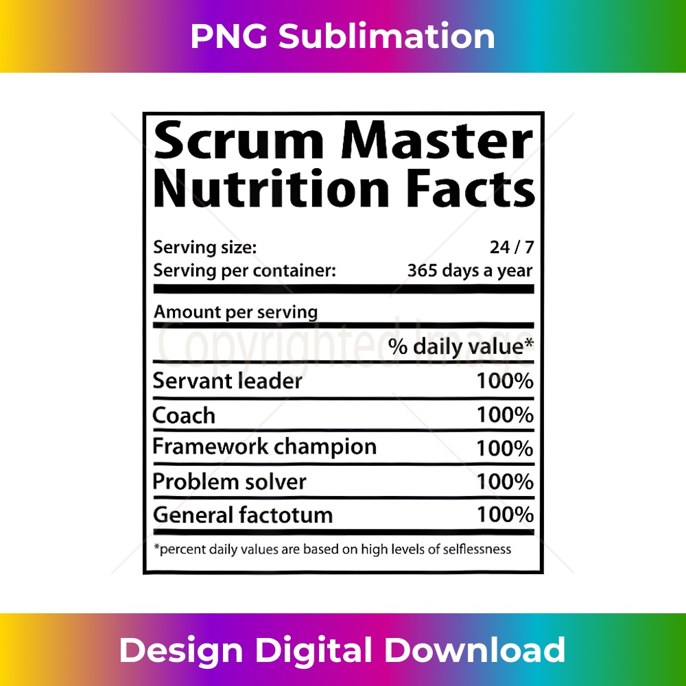 Scrum Master Nutrition Facts - Funny Gift for Agile Coaches | Inspire ...
