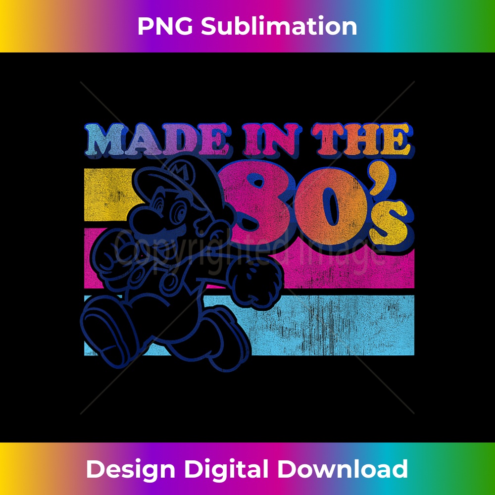 Super Mario Made In The 80's Retro Gradient Color Fade Tank | Inspire ...