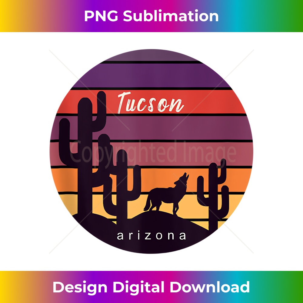 Tucson AZ Howling Coyote Silhouette Tank Top 2 - Exclusive S | Inspire ...