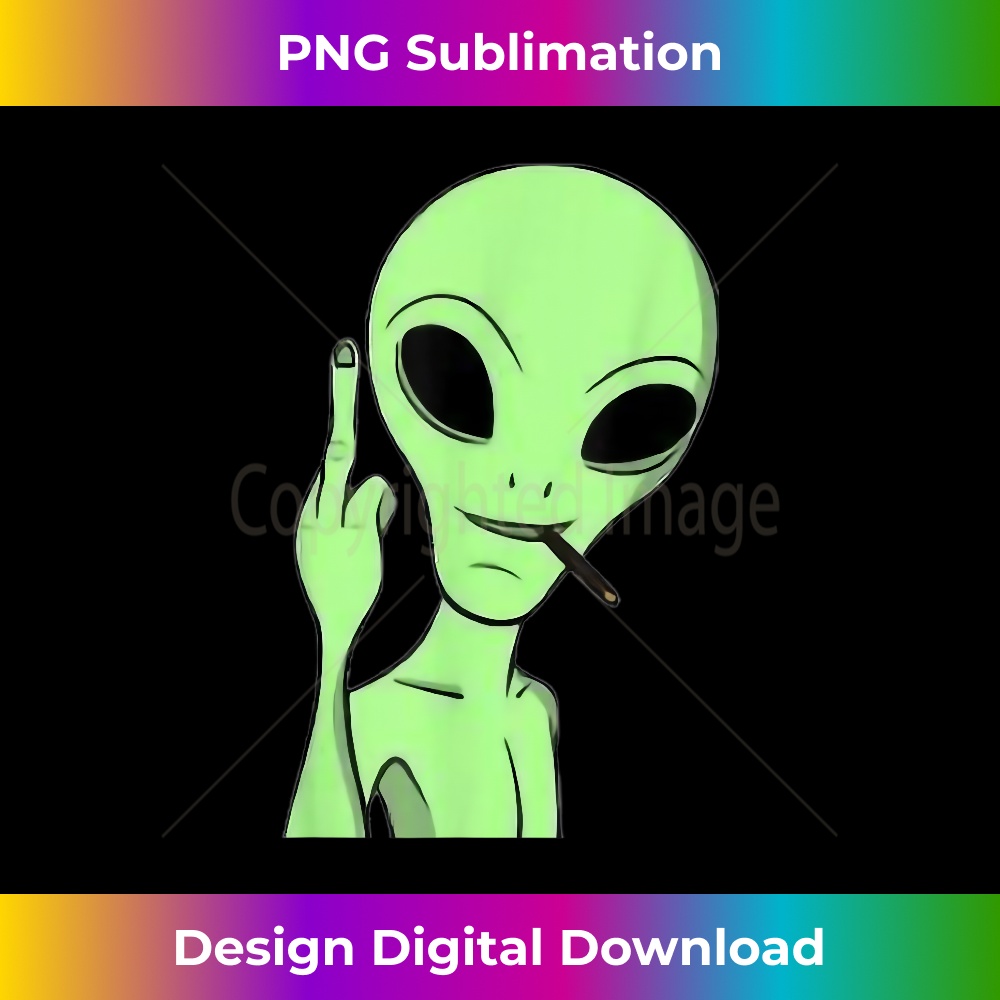Martian Alien Smoking Blunt Flipping Middle Finger Art 1 - P | Inspire ...