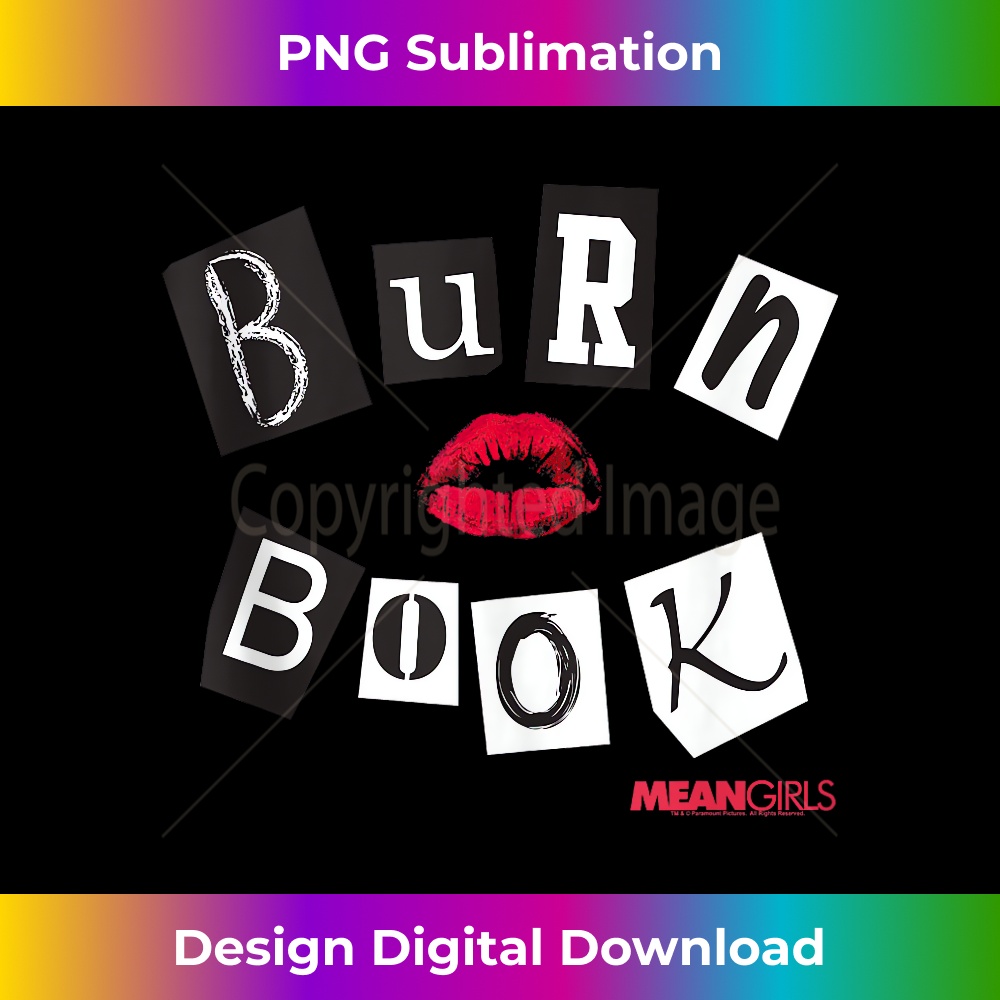Mean Girls Burn Book Cover Kissy Lips Logo Tank Top 1 - Subl | Inspire ...
