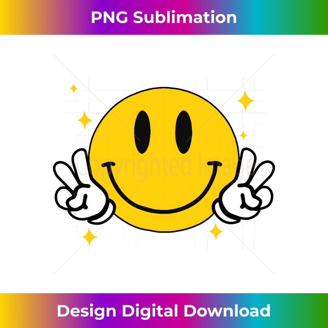 Yellow Smile Face Cute Checkered Peace Smiling Happy Face 3 | Inspire ...
