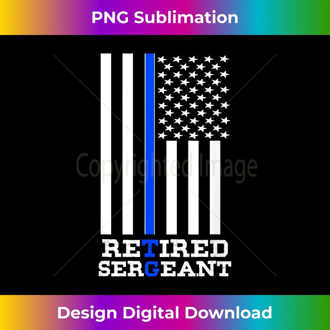Thin Blue Line Retired Police Sergeant Shirt Retirement Gift | Inspire ...