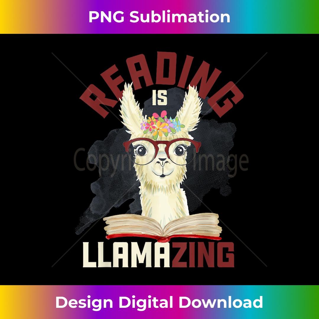 Funny Llama Alpaca Book Nerd Librarian Book Reading - Digita | Inspire ...
