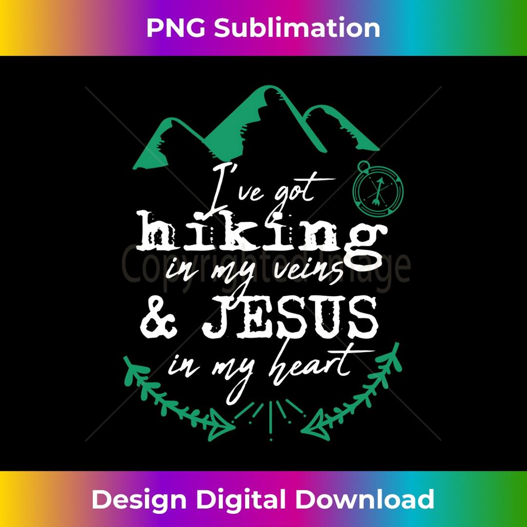 Hiking Christian Jesus Outdoor Hiker Mom Dad - PNG Sublimati | Inspire ...