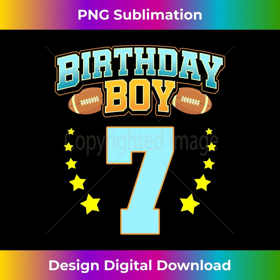 7th Birthday Boy Football 7 Years Old - Instant Sublimation | Inspire ...