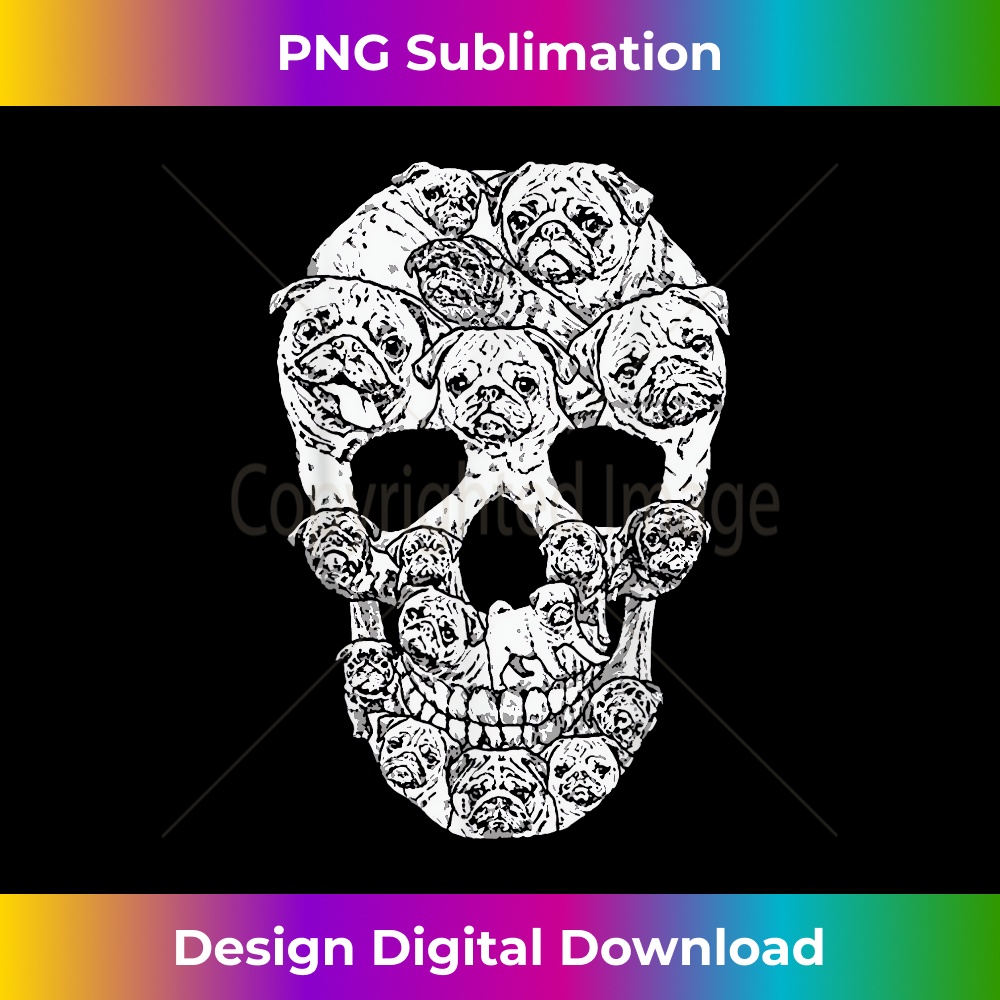 Pug Skull Face Pug Dog Funny Pug Skull Lovers 1 - Premium PN | Inspire ...
