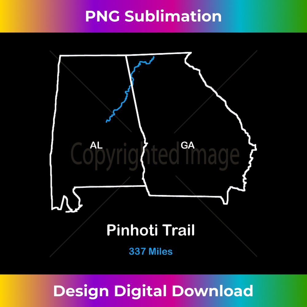 Pinhoti Trail Route Map 1 - High-Quality PNG Sublimation Dow | Inspire ...