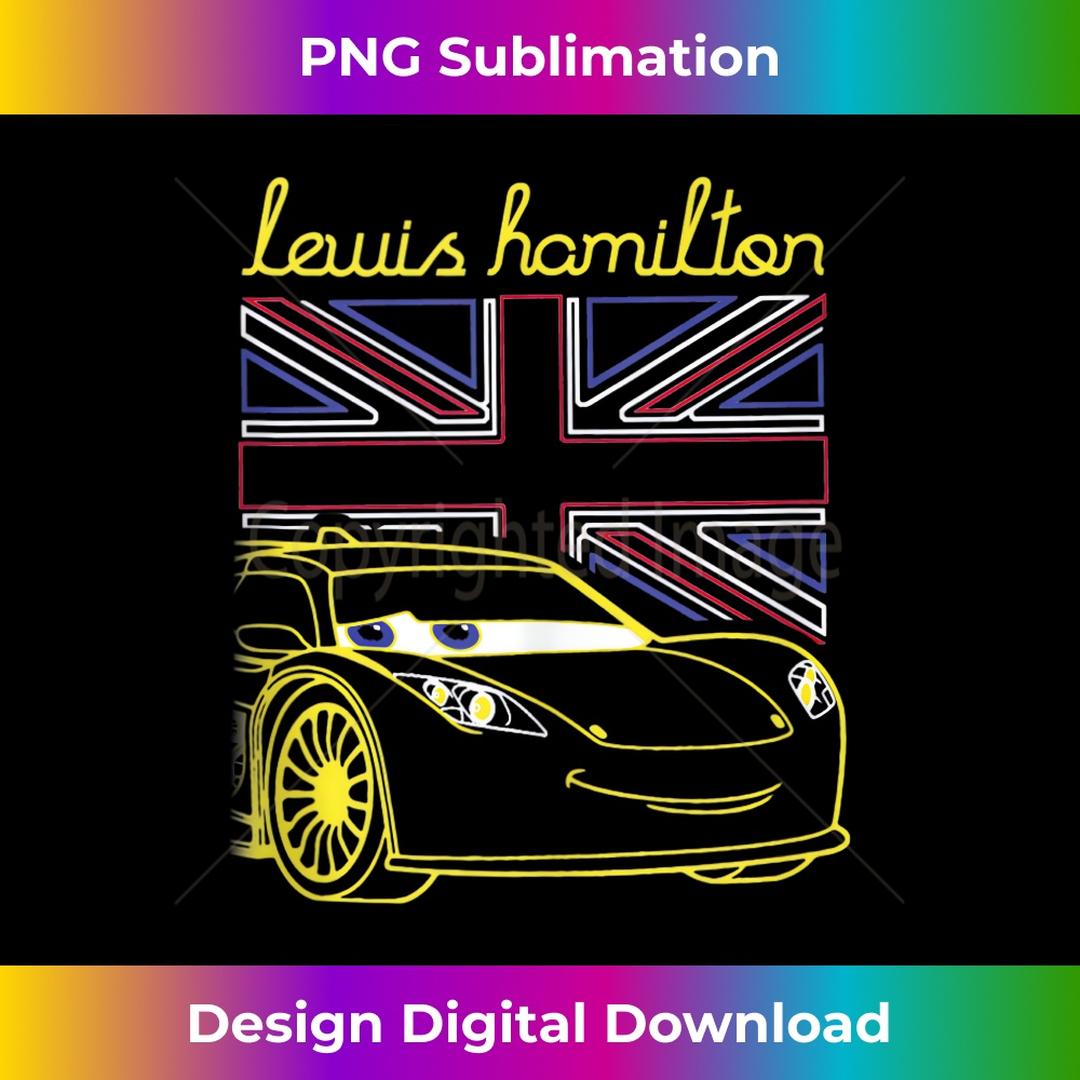 Disney Pixar Cars 2 Lewis Hamilton UK Flag Neon Portrait - D | Inspire ...
