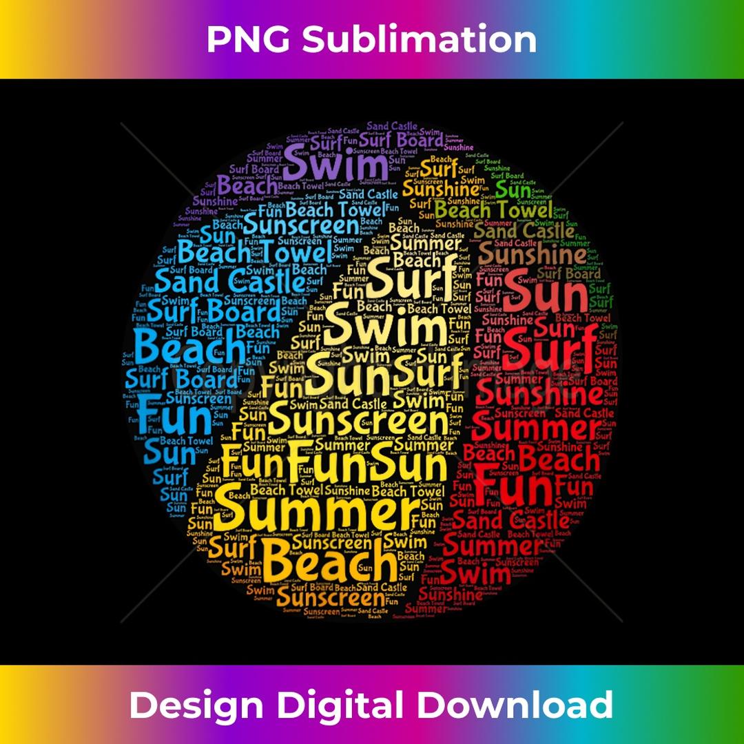 Summer Time By The Pool Beach Ball Word Cloud 1 - Sublimatio | Inspire ...