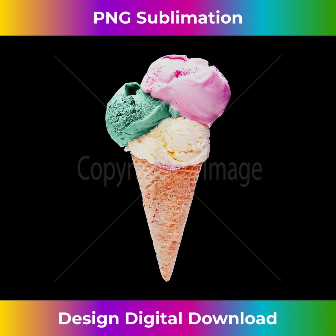 Ice Cream Cone Triple Scoop Pastel Summer Graphic - Modern S | Inspire ...