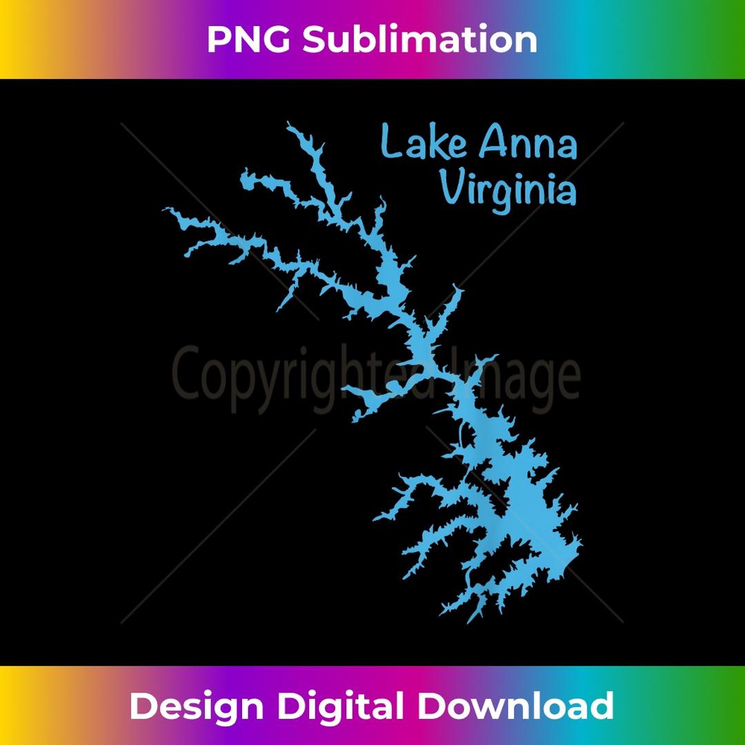 Lake Anna Map - Sublimation-Ready PNG File | Inspire Uplift
