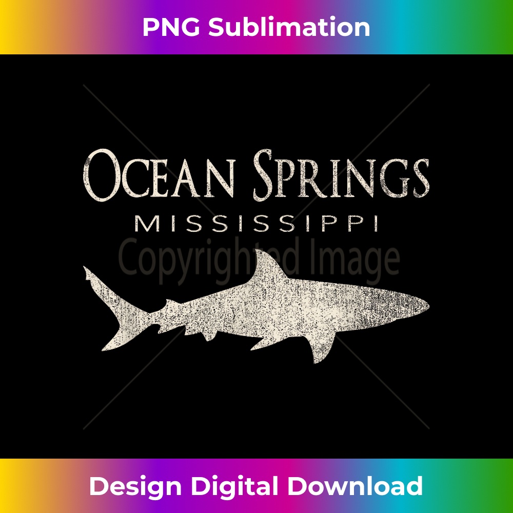 Retro Ocean Springs MS Shark - PNG Transparent Sublimation F | Inspire ...