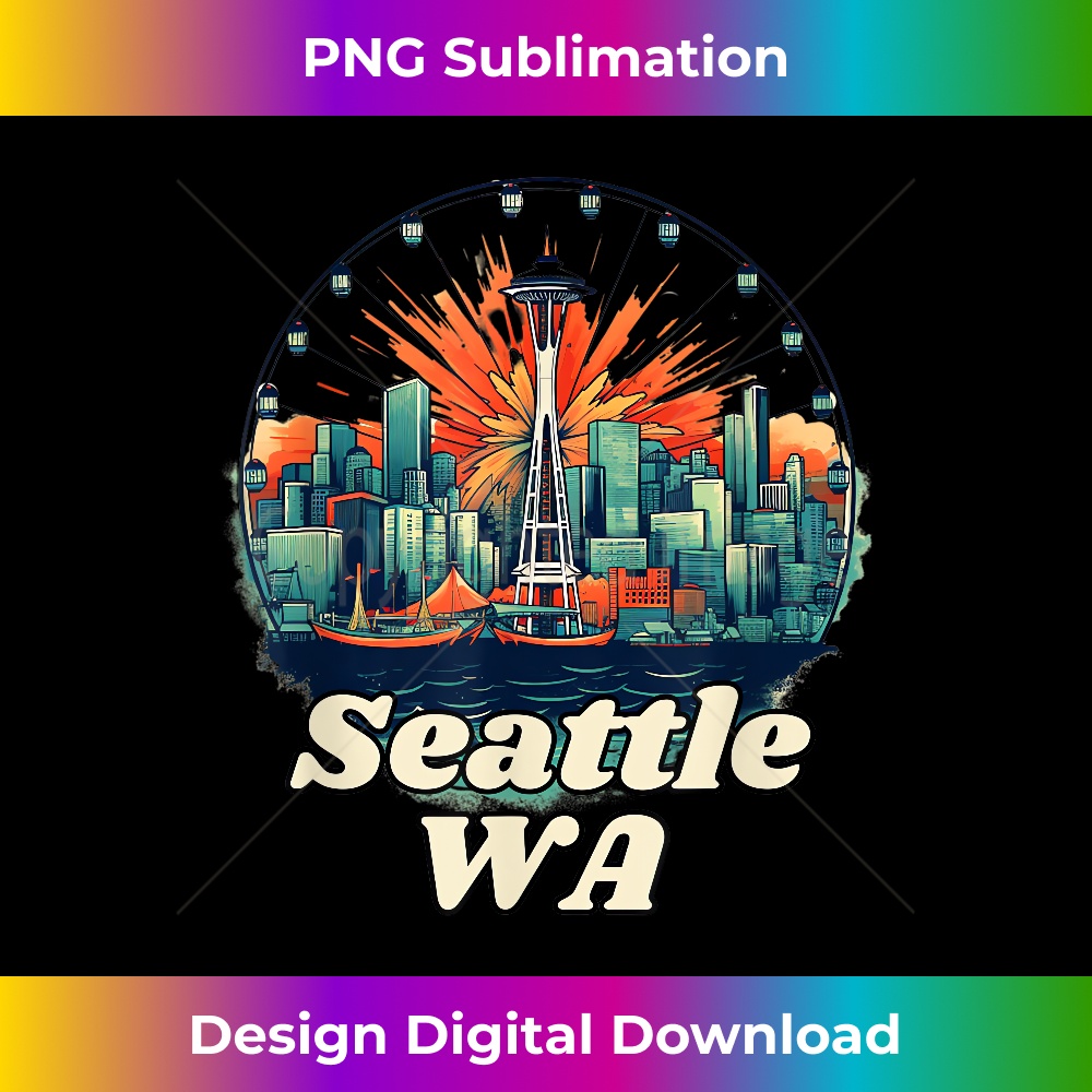 Seattle Washington Downtown Ferris Wheel Design - PNG Transp | Inspire Uplift