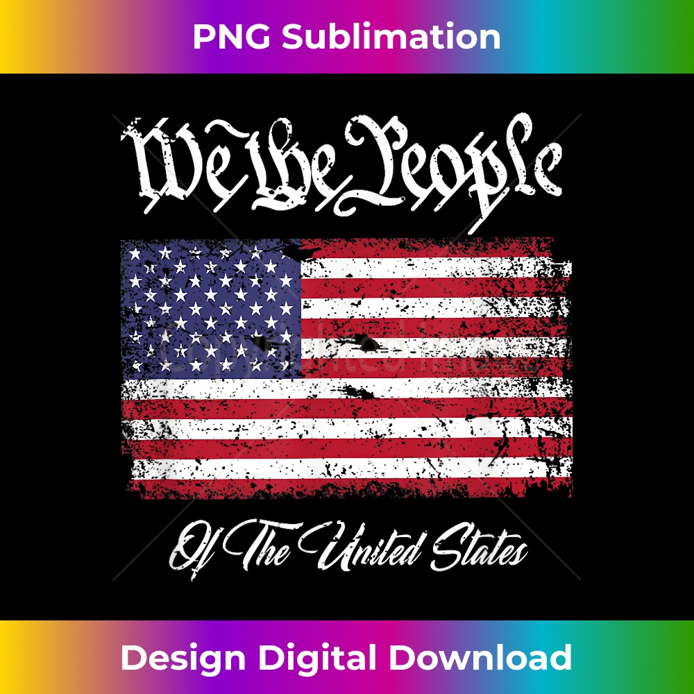 US Constitution We The People With Distressed Flag - Modern | Inspire ...