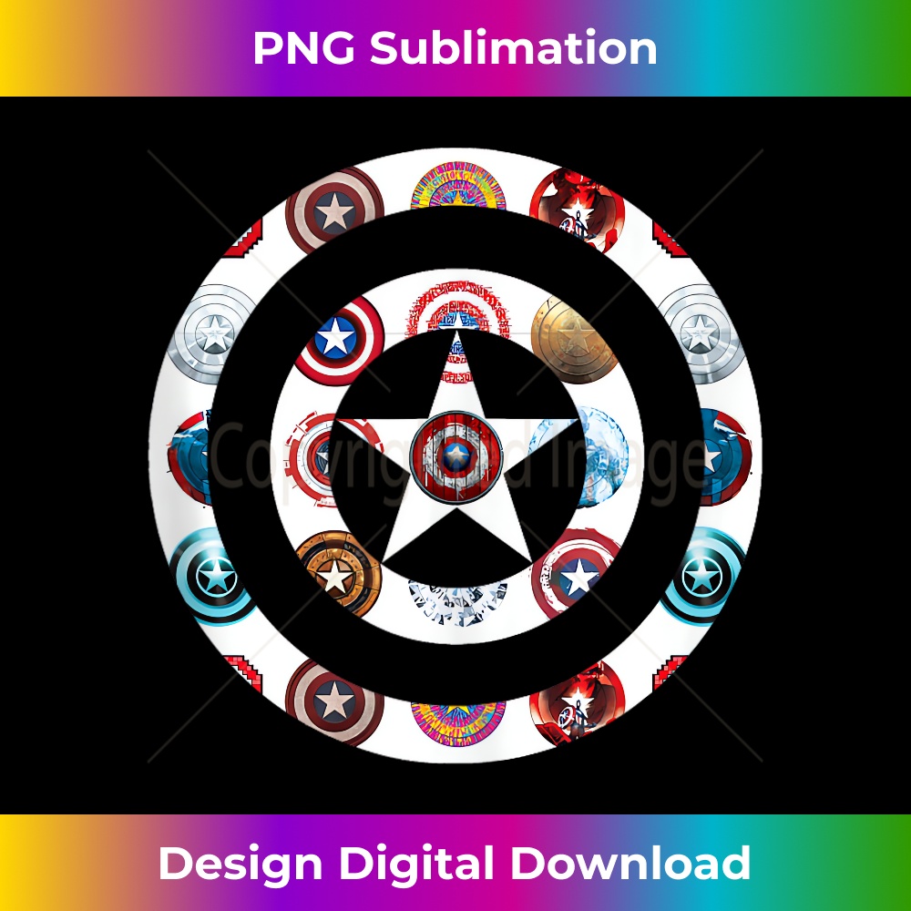 Marvel Comics Retro Classic Captain America Shields Collage | Inspire ...