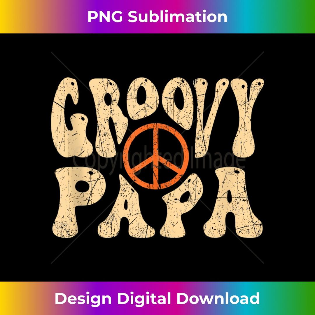 Mens Groovy Papa 70s Aesthetic Nostalgia 1970's Retro Dad Ta - Inspire ...