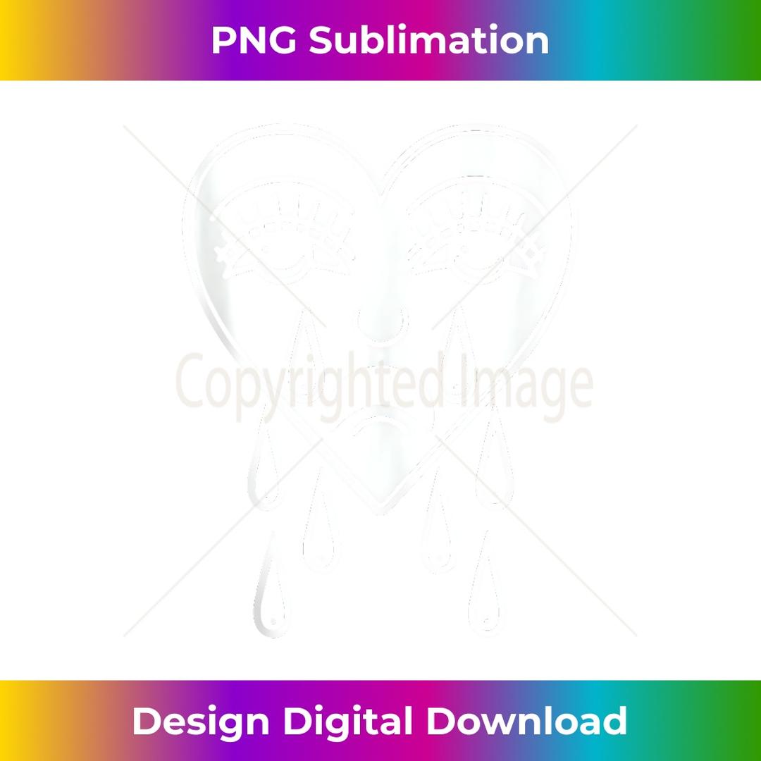 Crying Heart American Traditional Tattoo Old School Flash - | Inspire ...