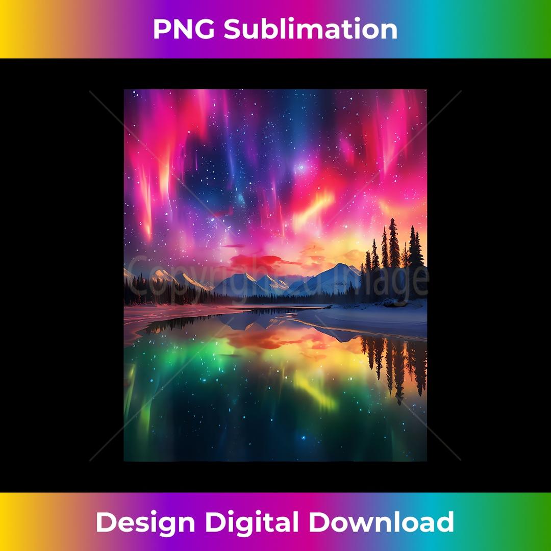 Alaska Landscape Aurora Borealis Northern Lights Vacay Merch - Inspire ...