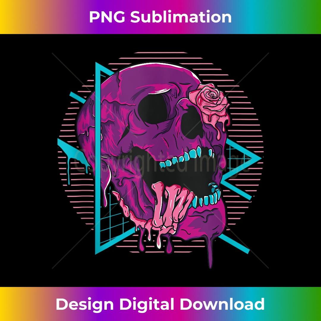 Vaporwave Aesthetic Retro Skull Vaporwave Geometry 2 - PNG T | Inspire ...