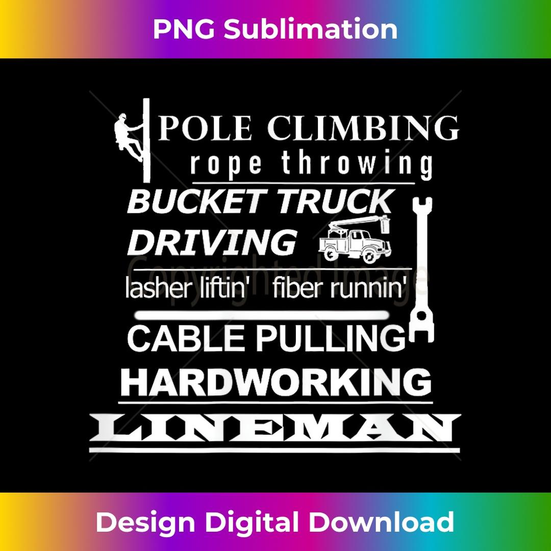 Pole Climbing, Fiber Running, Cable Pulling Lineman 1 - PNG | Inspire ...