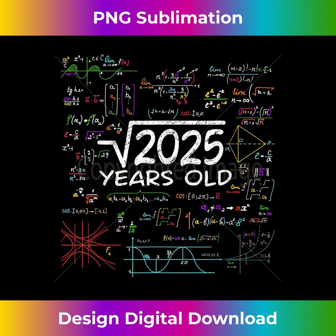 Math Square Root Of 2025 Vintage 45th Birthday 45 Years Old | Inspire ...