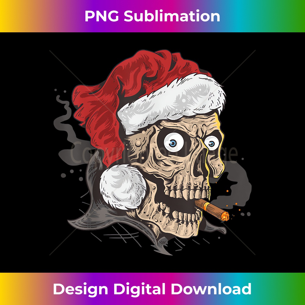 Santa Claus Christmas Skull Smoking Cigars Men Red Hat 1 - S | Inspire ...