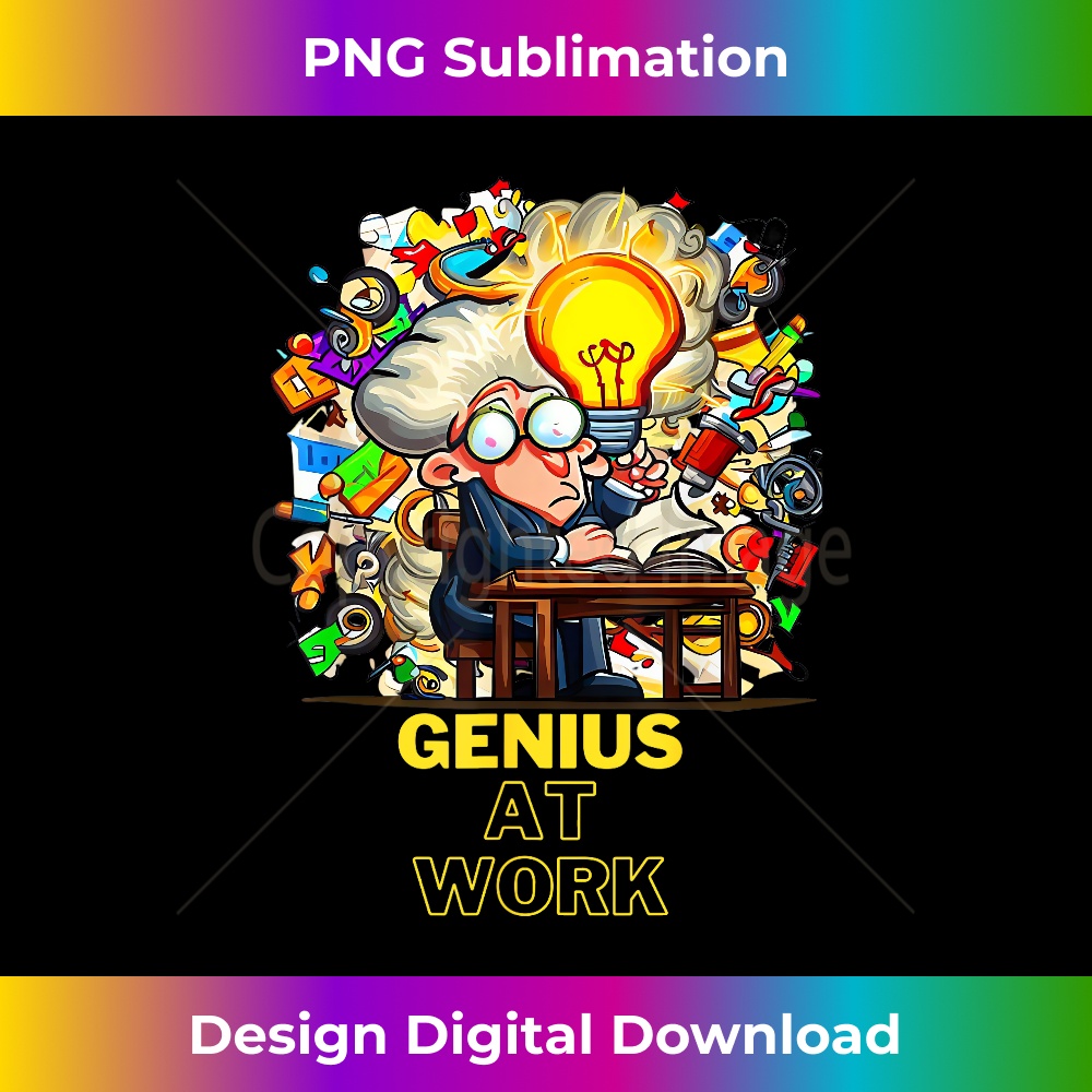 Genius at Work Science Geek - Decorative Sublimation PNG Fil | Inspire Uplift