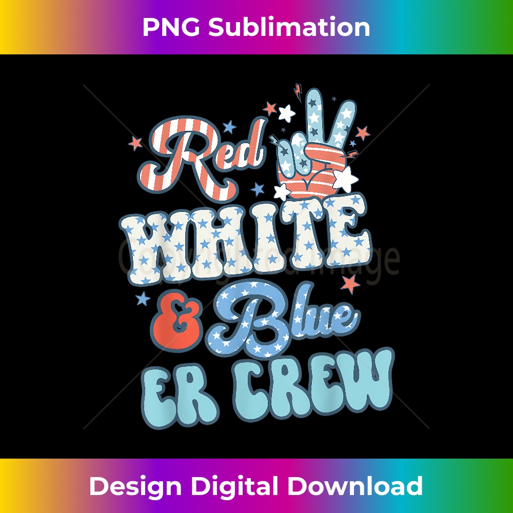 Retro Red White And Blue ER Crew Nurse 4th Of July Women Men | Inspire ...