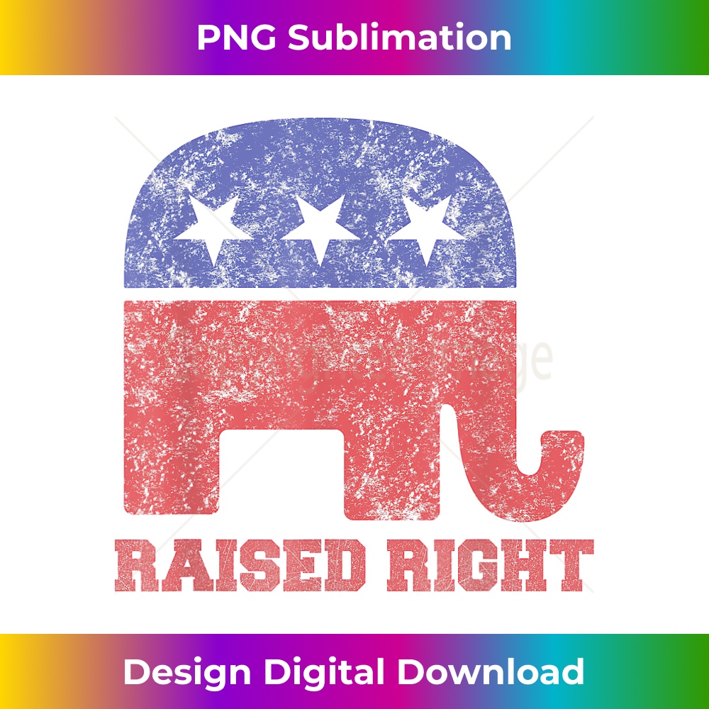 Raised Right! Republican Elephant Vintage Logo - Signature S | Inspire ...