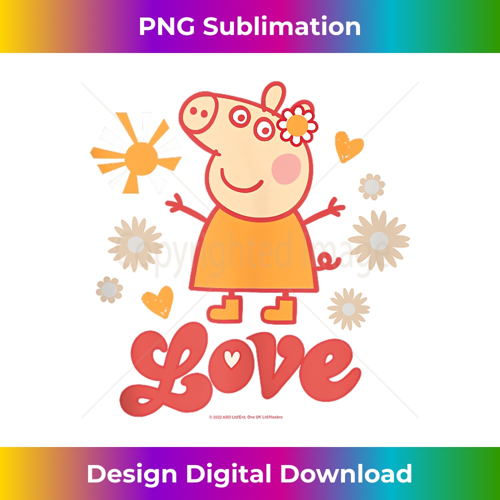 Peppa Pig Love Retro Font Joyful Daisy Queen Tank Top - PNG | Inspire ...