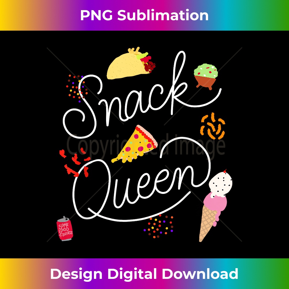 Snack Queen Lettering Script with Pizza Tacos - PNG Transpar | Inspire ...
