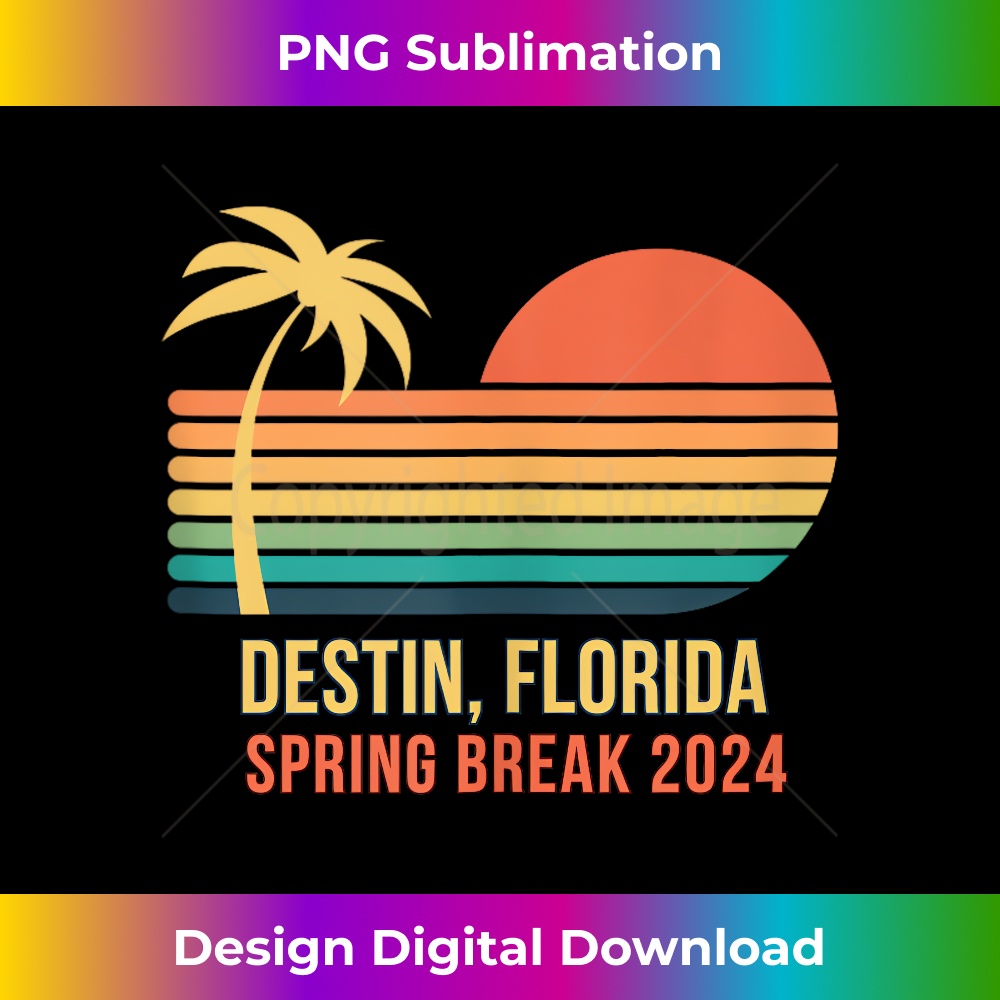 Destin Florida, Spring Break 2024, Retro Palm Tree & Sunset - Inspire ...