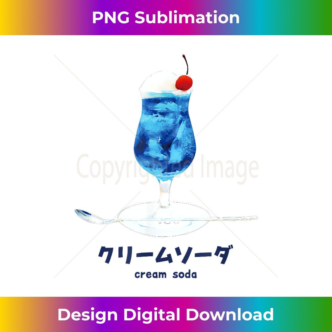 Cream Soda drink katakana Japanese dessert showa retro cute | Inspire ...