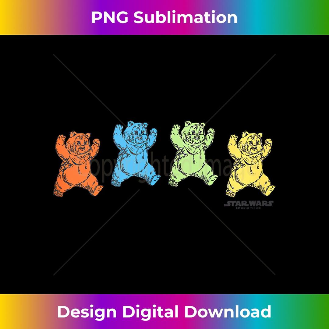 Star Wars Rainbow Vintage Grateful Dead Ewoks 2 - PNG Sublim | Inspire Uplift