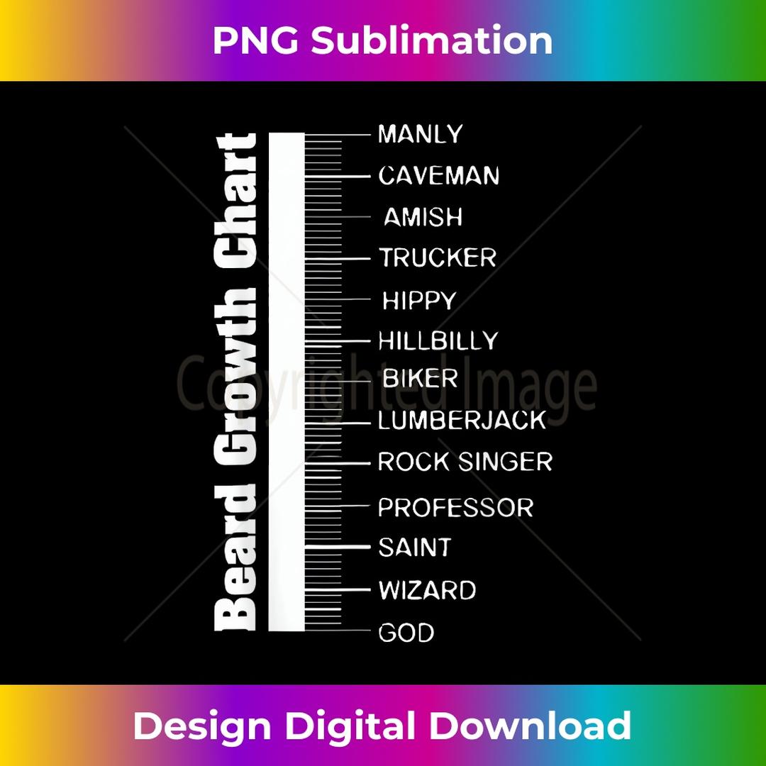 Beard Growth Chart Length Ruler Cute Men - Instant Sublimati | Inspire Uplift
