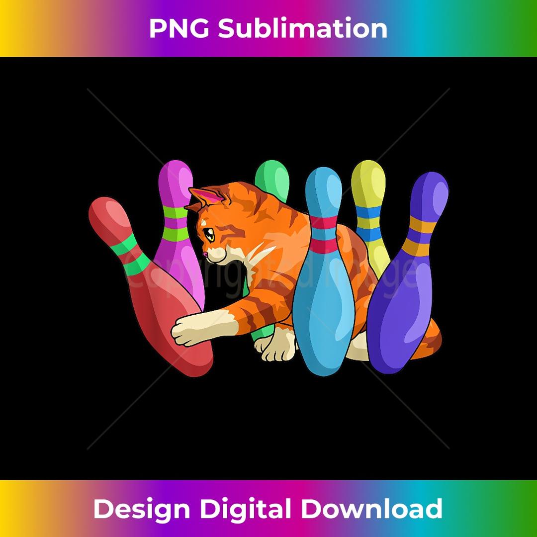 Cute Cat Knocking Over Bowling Pins Kitty Bowlers Cat Lovers | Inspire ...